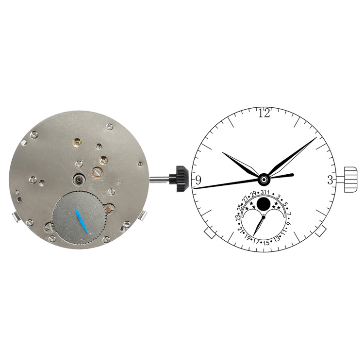 Seiko NH35 Modified Movement Moon Phase